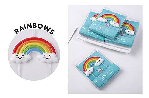 Rainbow Happy Birthday Candle,Colorful Cute Cloud Candles,Creative Fun Long Thin Baby Kids Children Candles,Party Supplies,Cake Decoration