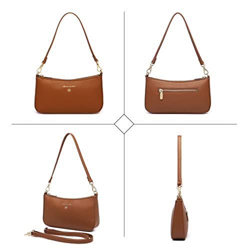 AMELIE GALANTI Small Crossbody Shoulder Bags for women Handbags Purse Underarm pouch with Two Removable adjustable straps