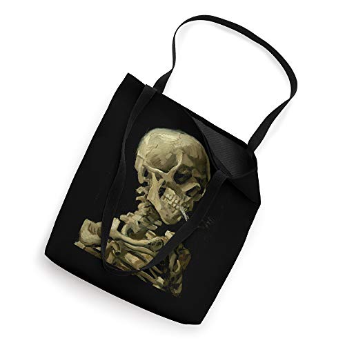 Vincent Van Gogh Skull With Cigarette Skeleton anti-smoking Tote Bag