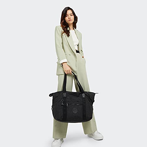 Kipling Art Medium Printed Tote Bag Signature Emb