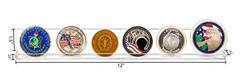 Better Display Cases Wall-Mounted Acrylic Floating Shelf for Collectible Challenge Coins (A096)
