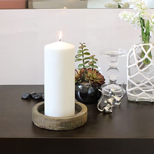 Stonebriar 18 Hour Long Burning Unscented Pillar Candles, 3x8, White