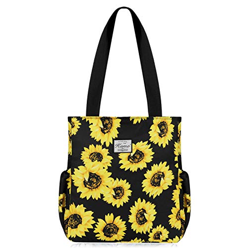 KAMO Floral Tote Bag - Waterproof Lightweight Handbags Travel Shoulder Bag for Hiking Yoga Gym Swimming Travel Beach