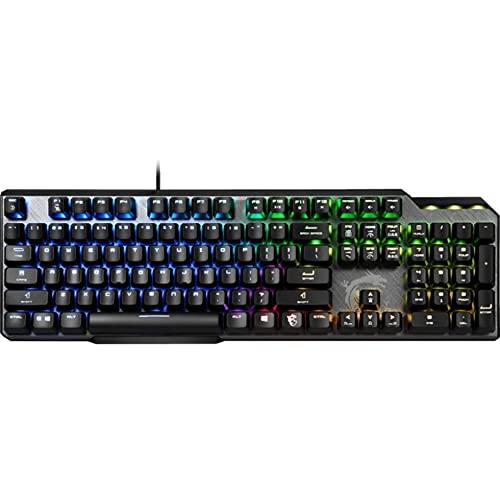 MSI Mechanical Gaming Keyboard, Clicky Kailh Box White Switches, RGB Mystic Light (Vigor GK50 Elite BW)