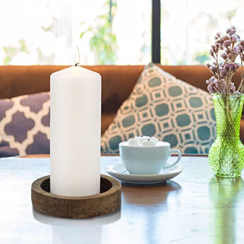 Stonebriar 18 Hour Long Burning Unscented Pillar Candles, 3x8, White