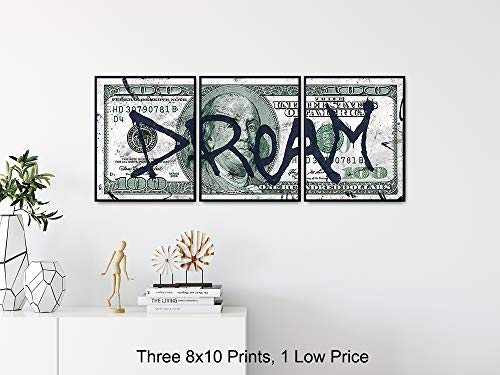 Motivational Wall Art - 8x10 Motivational Posters - Entrepreneur Wall Art - Office Wall Art Decor - Home Office Decor - Motivational Wall Decor - Graffiti Wall Art - Entrepreneur Gifts