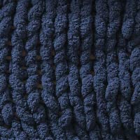 Chunky Knit Blanket Throw - 50"x60" 3.7 lbs. - Soft Chenille Yarn Knitted Blanket - Machine Washable Crochet Blanket - Handmade Cable Knit Throw Blanket for Couch, Bed (Navy Blue)