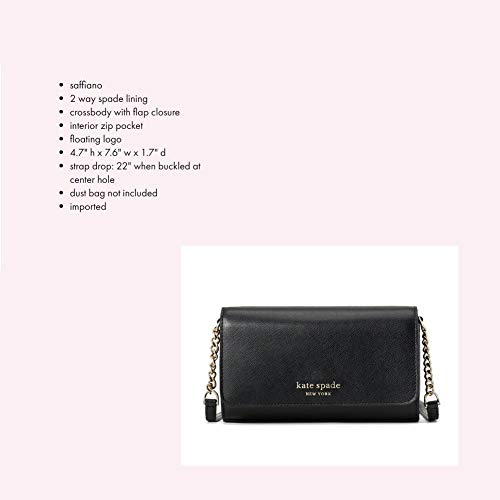 Kate Spade New York Staci Small Flap Crossbody Bag in Black