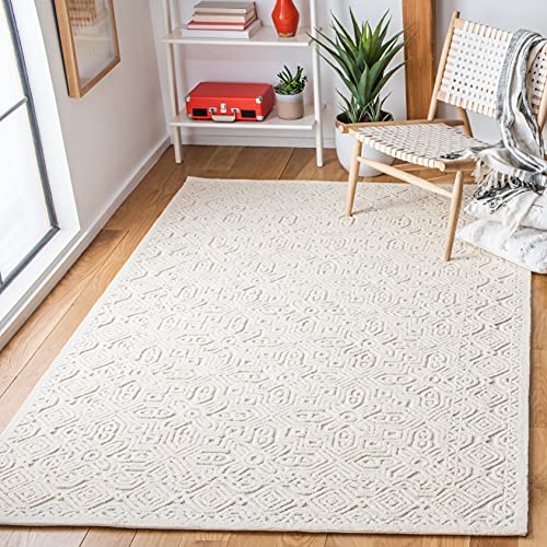 SAFAVIEH Textural Collection 8' x 10' Ivory TXT101A Handmade Premium Wool Area Rug