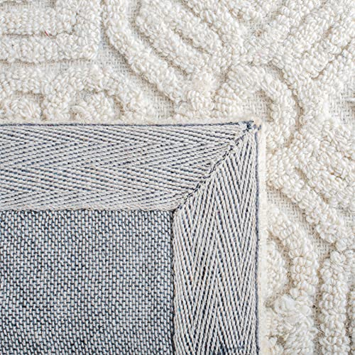SAFAVIEH Textural Collection 8' x 10' Ivory TXT101A Handmade Premium Wool Area Rug