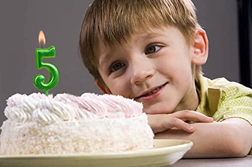 XNOVA Green Birthday Candles 5 Candle 5th Five Years Cake Bady Roman Numberal Cool Number Candle No 50 51 52 53 54 55 56 57 58 59