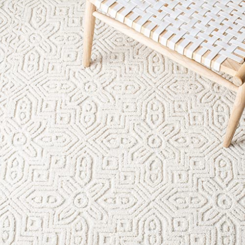 SAFAVIEH Textural Collection 8' x 10' Ivory TXT101A Handmade Premium Wool Area Rug
