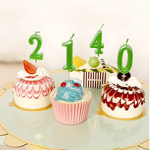 XNOVA Green Birthday Candles 5 Candle 5th Five Years Cake Bady Roman Numberal Cool Number Candle No 50 51 52 53 54 55 56 57 58 59