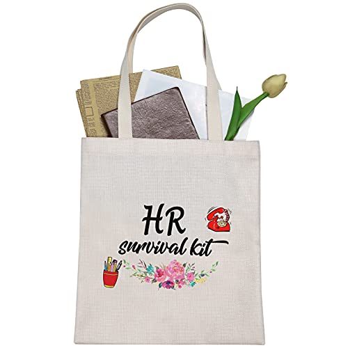 TSOTMO HR Canvas Tote Bag Gifts Human Resources Gift Office Gift Human Department Gift HR survival kit Canvas Tote Bag HR Manager HR Director Gift (HR Canvas)