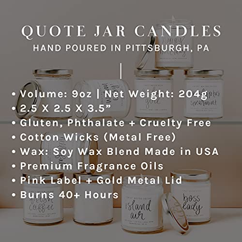 Sweet Water Decor Thank You Candle | Tropical Fruit and Sugared Orange, Summer Scented Soy Wax Candle for Home | 9oz Clear Jar, 40 Hour Burn Time, Made in The USA
