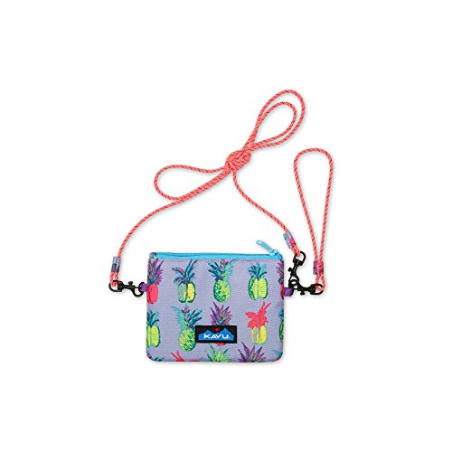 KAVU Renrose Crossbody Wallet with Rope Strap-Pineapple Pop