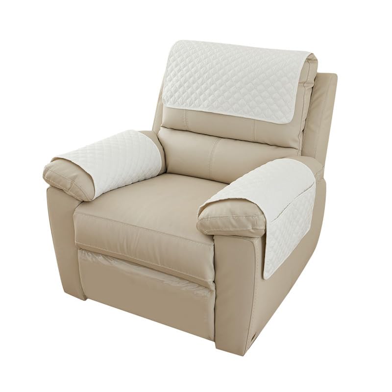 Yogsey Recliner Chair Slipcover Mat Anti Slip Dogs Pet Kids Sofa Armrest Towel Cover Armchair Furniture Protector Couch Cushion 1 Seat (3pcs) (A5)