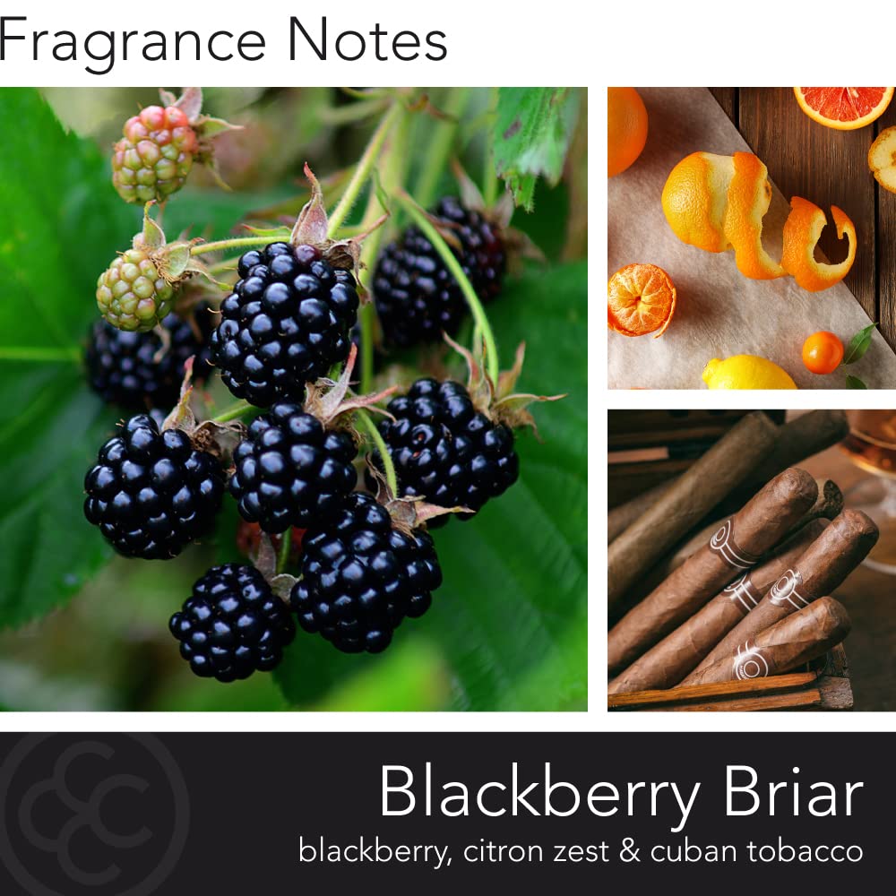 Colonial Candle BlackBerry Briar Scented Jar Candle | 2-Wick Natural Soy Blend Wax Candle for Home | Relaxing Aromatherapy Candle Infused with Essential Oils | M. Baker Apothecary Glass Jar Candle