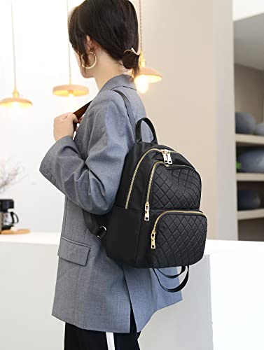 Small Backpack for Women with Adjustable Padded Shoulder Strap，Mini Backpack for Women Nylon Women Backpack Purse Casual Lightweight Bookbag Daypack