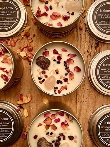 Intention Candle, Love and Energy Balance, Gemstones - Soy Candles for Prosperity, Ritual and Meditation. Explore now!