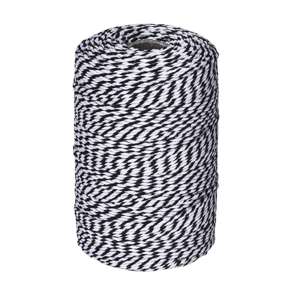 656 Feet Black and White Twine,Gift Twine String, Cotton Baker's Twine Cotton Cord Crafts Gift Twine String for Crafts, Wrapping, Party, Baking and Holiday