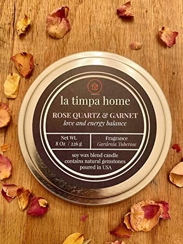 Intention Candle, Love and Energy Balance, Gemstones - Soy Candles for Prosperity, Ritual and Meditation. Explore now!
