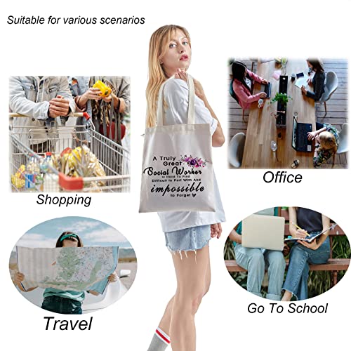 TSOTMO Social Worker Gifts Social Work Month Gift Appreciation Gift For Employee Practitioner Office Gift Women Official Job Gift (Great Worker canvas)
