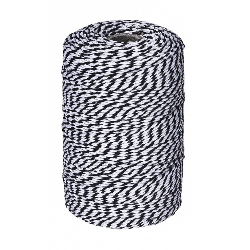 656 Feet Black and White Twine,Gift Twine String, Cotton Baker's Twine Cotton Cord Crafts Gift Twine String for Crafts, Wrapping, Party, Baking and Holiday