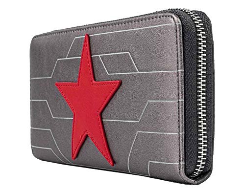 Loungefly x Marvel Winter Soldier Cosplay Zip-Around Faux Leather Wallet