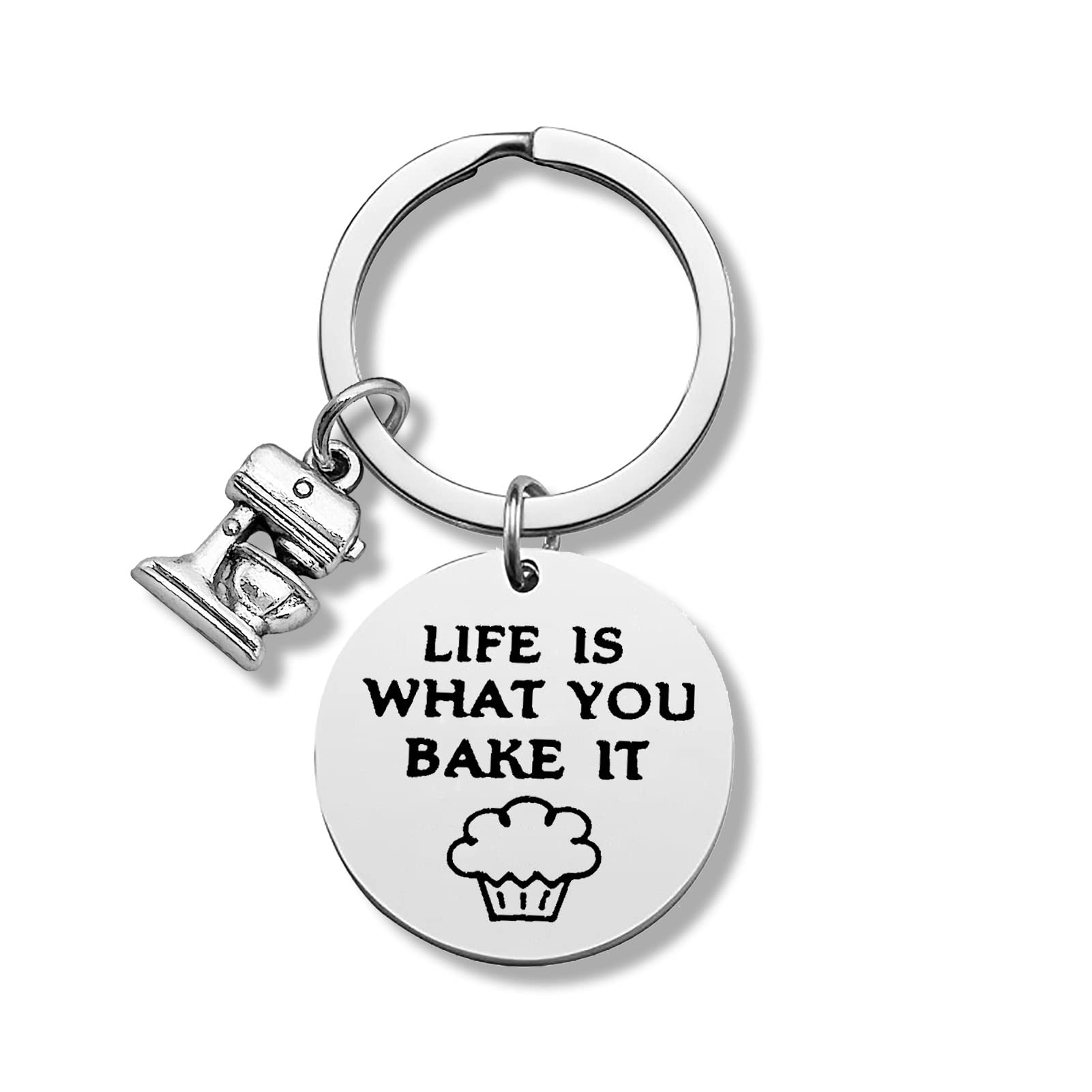 Heigebi Baker Gift Baking Lover Keychain Pastry Chef Gifts for Women Men Baker Keyring Jewelry Culinary Student Culinary School Graduation Gift Thanksgiving Day Christmas Birthday Present