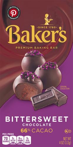 Baker's Premium Bittersweet Chocolate Baking Bar (4 oz Bar)