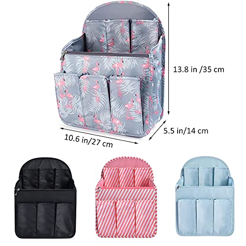 HOYOFO Backpack Organizer Insert Big Bag Divider for Rucksack Purse Lightweight Nylon Shoulder Bag Organiser Insert, Black(Large)