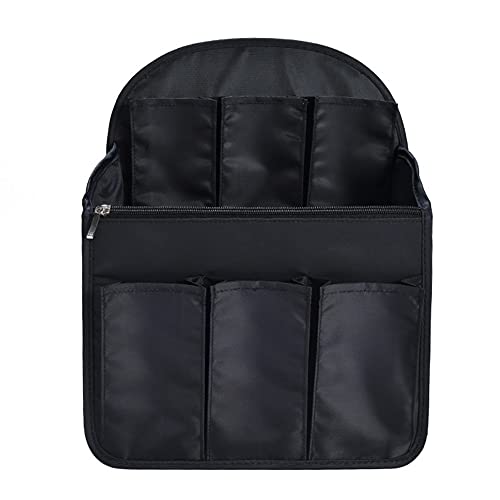 HOYOFO Backpack Organizer Insert Big Bag Divider for Rucksack Purse Lightweight Nylon Shoulder Bag Organiser Insert, Black(Large)