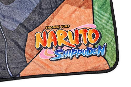 JUST FUNKY Naruto Shippuden Naruto Uzumaki Character Fleece Throw Blanket | Features Naruto Performing A Jutsu Attack | 60 x 45 Inches