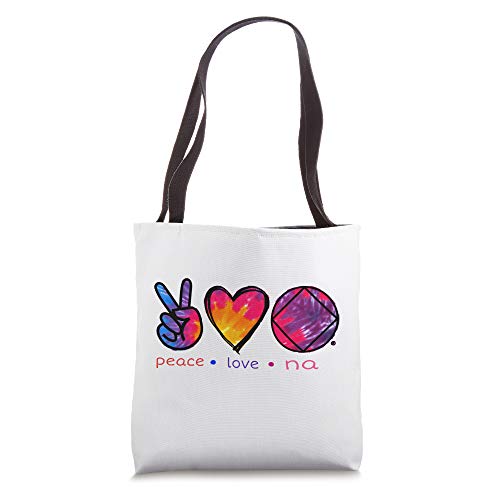 Narcotics anonymous Shirt Peace Love NA Tote Bag