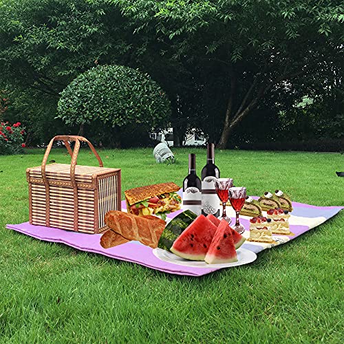 Picnic Basket for 2 with lid Handle,Picnic Baskets Empty for Gifts Cheap-Foldable