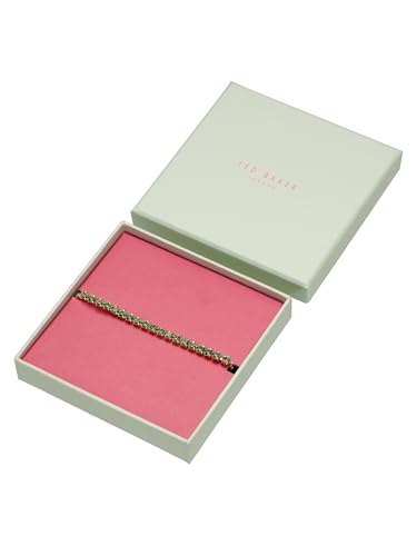 Ted Baker London Melrah Icon Crystal Slider Adjustable Tennis Bracelet for Women (Gold Tone/Erinite Crystal)