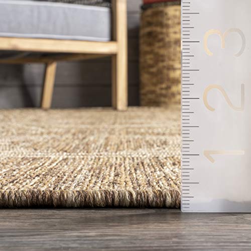 nuLOOM Ranya Tribal Indoor/Outdoor Area Rug, 8' x 10', Light Brown