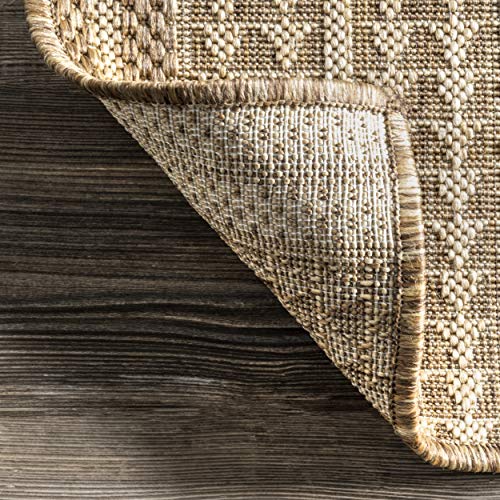 nuLOOM Ranya Tribal Indoor/Outdoor Area Rug, 8' x 10', Light Brown