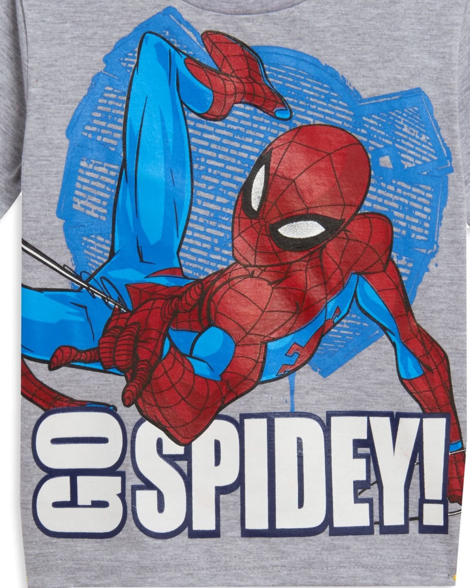 Marvel Spider-Man Toddler Boys T-Shirt and Shorts Outfit Set Gray/Blue 4T