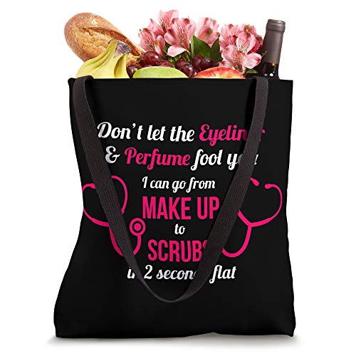 RN NP LVN CNA Nurse Life Scrub Funny Nursing Graduate Gift Tote Bag