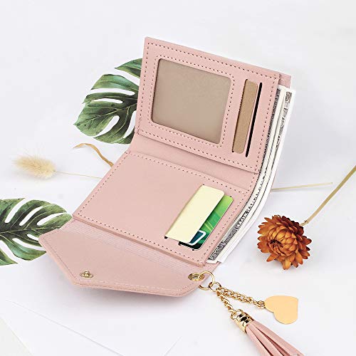 kullder Personalized Engraved Wallets for Girls Womens Custom Small Leather Wallet Trifold Purses Daughter Girlfriend Wife Gifts for Birthday, Anniversary, Graduation