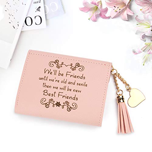 kullder Personalized Engraved Wallets for Girls Womens Custom Small Leather Wallet Trifold Purses Daughter Girlfriend Wife Gifts for Birthday, Anniversary, Graduation
