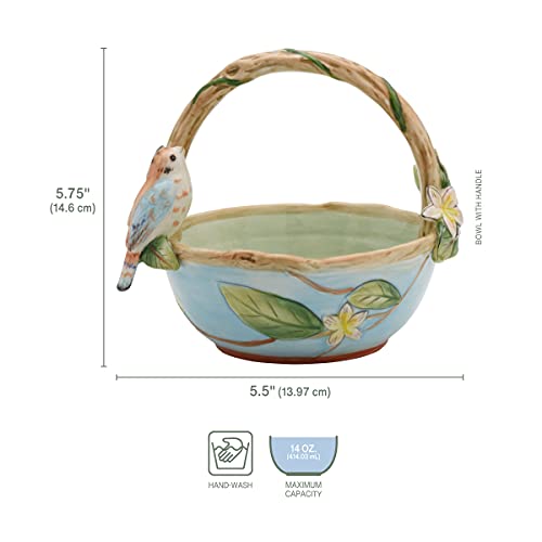 Fitz and Floyd Toulouse Basket Bowl, 5.5-Inch, Multicolor