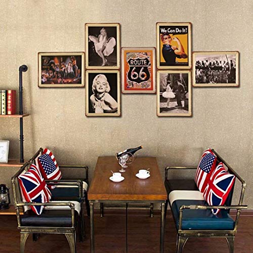 Guffman Be Strong Be Yourself Be Wise Wolf Moon Wall Decor Poster Retro Art Wall Decor Metal Sign Poster 8x12 inch
