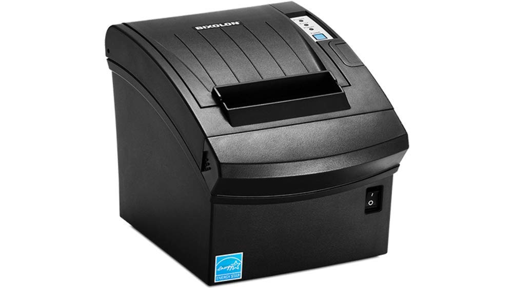 BIXOLON SRP-350PLUSIIICOSG Thermal Printer with Power Supply and USB Cable, Serial/USB/Ethernet, Black, Small
