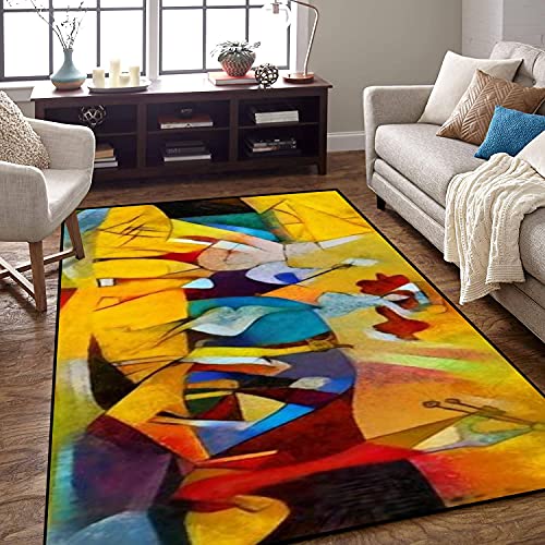 Area Rug Non-Slip Floor Mat Alternative reproductions of Famous Paintings by Picasso Applied Indoor Outdoor Living Room Kids Room Bedroom Carpet Runner Rug Home Decor Doormat Yoga Mat Patio Mat