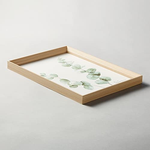 HesenDot Framed Wall Art,Botanical Prints for Bedroom, Minimalist 3 Piece Wood Art Wall Decor Aesthetic, 16x12in High Frame Design Prints Flower Green Eucalyptus Leaf Artworks, MDF Framed Poster for Kitchen, Bathroom, Bedroom Set of 3