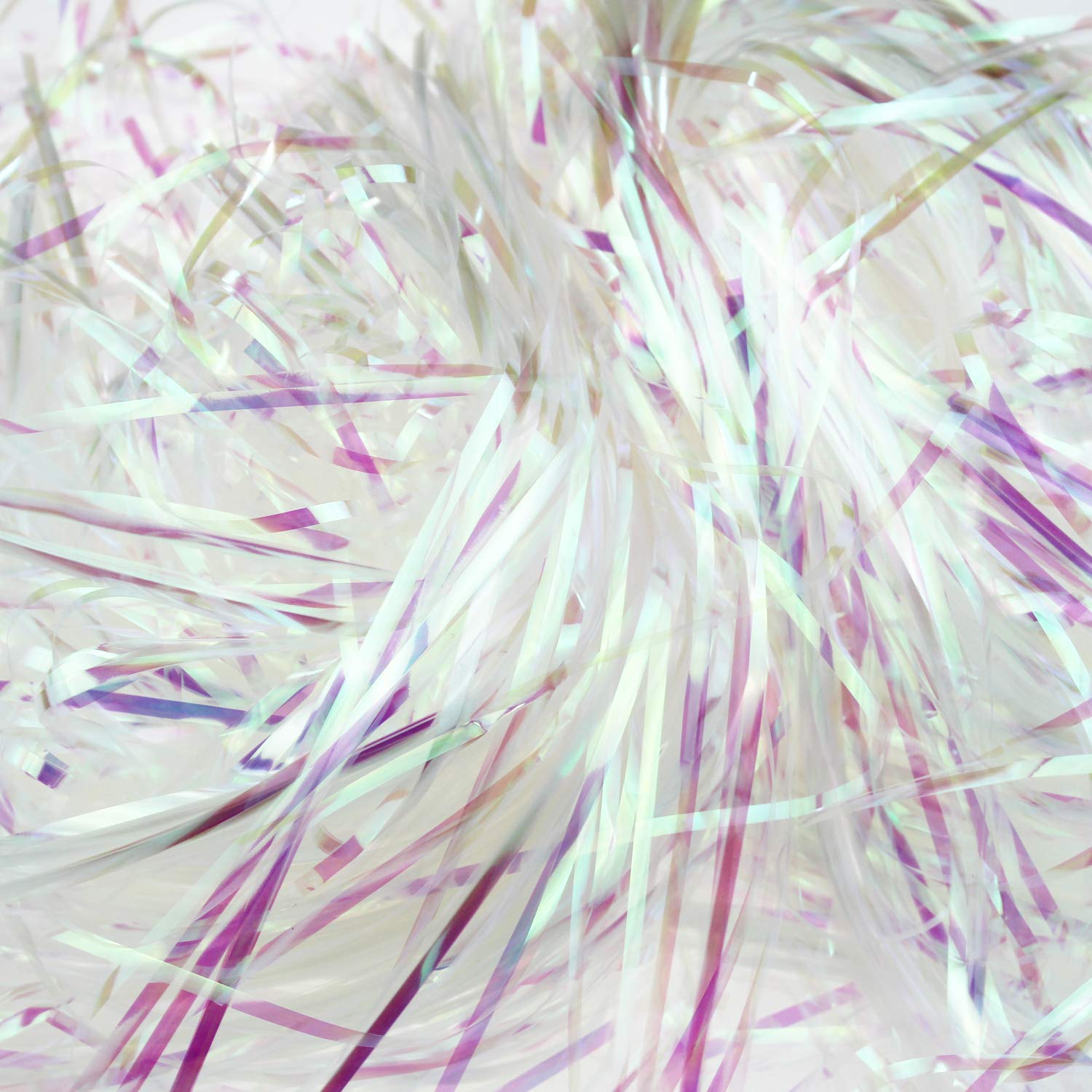 200 Grams Sparkly Iridescent Film PP Hamper Shreds & Strands Shredded Crinkle Confetti for DIY Gift Wrapping & Basket Filling