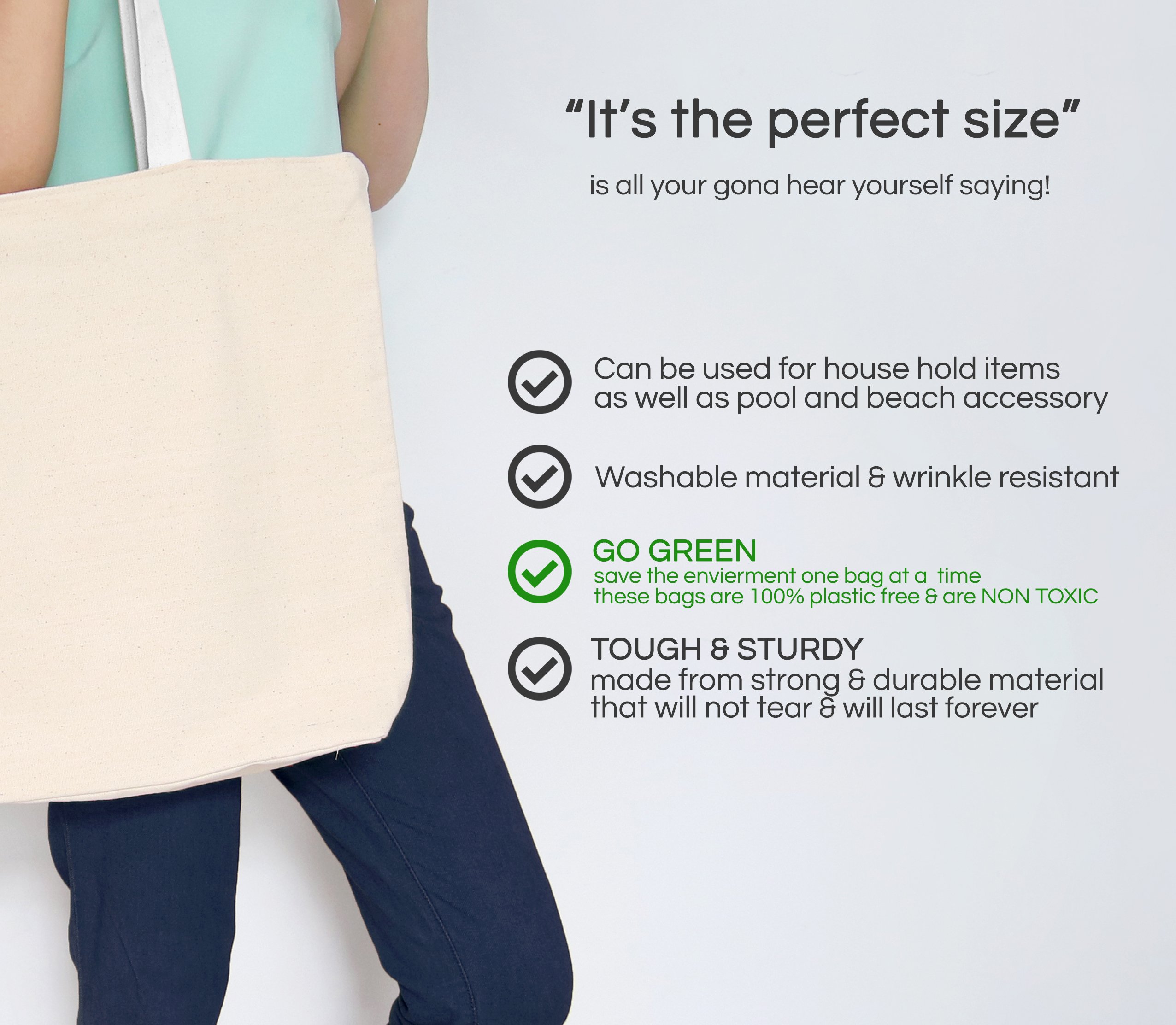 12 Pack Canvas Tote Bags – Design Your Own Party Favor Pack Tote Canvas Bags by Big Mo’s Toys